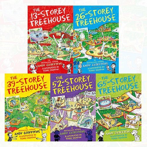 Treehouse Books Collection Andy Griffiths 5 Books Bundle (The 65-Storey ...