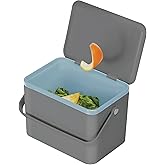 Navaris Metal Compost Caddy Bin - 3 Litre Kitchen Composting Bucket ...
