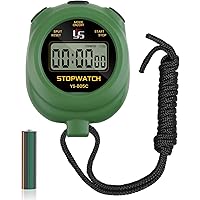 Vicloon Sport Stopwatch Timer, Multi-Function Sport Digital Stopwatch Large Display, Single Lap ...