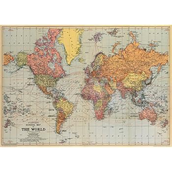 Cavallini World Map Wrapping Paper: Amazon.co.uk: Office Products