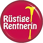 Kiwikatze Achtung! Freilaufender Rentner! 37mm Button lustig Rentner ...