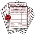50-Pack Fire Extinguisher Maintenance Record Labels - Durable ...
