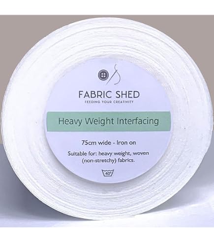 White Fusible Interfacing Material Heavy Weight Iron-On Fusible ...