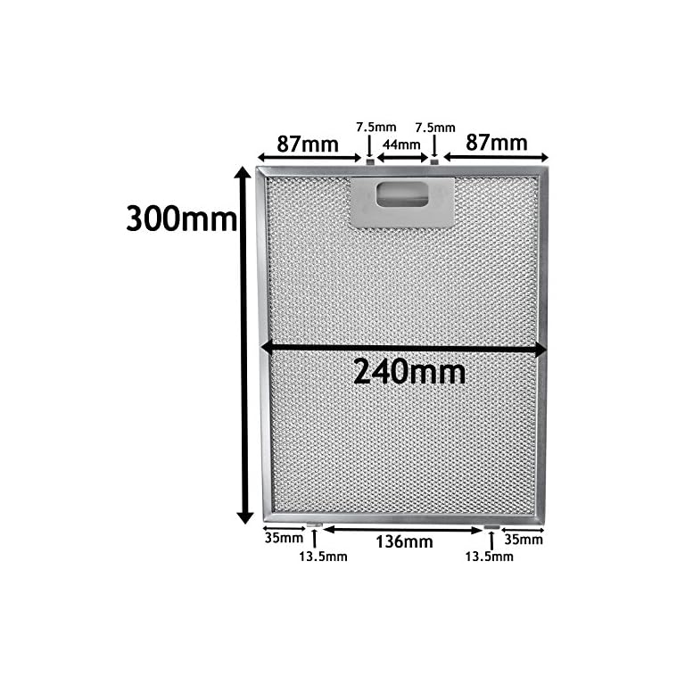 SPARES2GO Metal Mesh Filter for Hygena Cooker Hood/Extractor Fan Vent ...