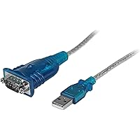 StarTech.com 3ft (1m) USB to Serial Cable, DB9/DB25 RS232 to USB Converter, Prolific, USB to ...