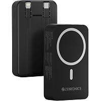 ZEBRONICS MW63 Wireless Power Bank, 10000 mAh, Rapid Charge, Magsafe ...