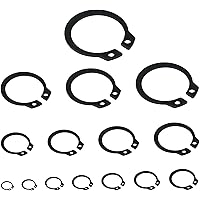 NINDEJIN 480PCS Snap Ring Assortment Set, Carbon Steel External Circlip ...