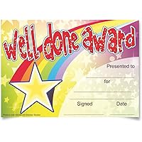 30 Rainbow Award certificates for school teachers, A5 silk finish card ...