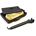 Cast Iron Panini Sandwich Press Nonstick Coating Ribbed Maker ...