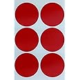 Royal Green Round 5cm inch Red Write on Surface Sticker 50mm dots for ...