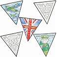 Baker Ross FN583 VE Day Colour-in Window Decorations - Pack of 18, VE ...