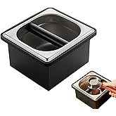 Coffee Knock Box Stainless Steel Coffee Grind Bin with Handle Coffee ...