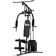HOMCOM Multi Gym with Weights, Multifunction Home Gym Machine with 45kg ...
