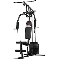 HOMCOM Multi Gym with Weights, Multifunction Home Gym Machine with 45kg ...