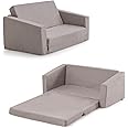 COSTWAY Kids Sofa Bed, 2-in-1 Flip Out Toddler Couch Lounger with ...