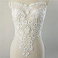 Off-White Bridal Dress Lace Applique Shimmery Sequined Embroidery ...