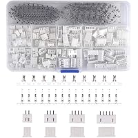 560pcs 2.5mm JST-XH Connector Kit with 2.5mm Female/Male Pin Header, JST-XHP 2/3 / 4/5 Pin ...