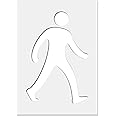 Pedestrian Sign- Large Walking Man Template - Pedestrian Icon Sign ...