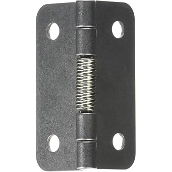 Silver Tone Metal 60 x 50 x 1.5mm Self Opening Spring Loaded Hinge ...