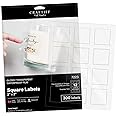 Craftiff 2x2 Clear Square Labels Stickers Glossy for Laser Printer ...