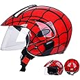 Children's Spider Web Motorcycle Art Helmet - Half Four Seasons Safety ...