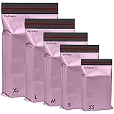 50 Mixed Size Pink Mailing Bags, Self Seal Strong Waterproof Poly ...