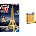 Ravensburger - Puzzle 3D Building - Tour Eiffel illuminée - 216 pièces numérotées à Assembler ...