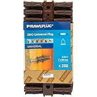 Rawlplug Uno Universal Contract Wallplug 7 mm Brown | Rawl Plugs for ...