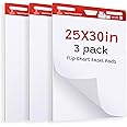 3 Pads-Large Sticky Easel Pad, 25x30 Inches White Self Stick Flip Chart ...