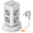 TESSAN Tour Multiprise avec Rallonge Electrique 2M, 2500W Multiprise ...