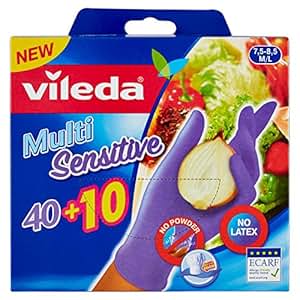 Vileda Multi Sensitive - Nitrile-Rubber Disposable Gloves - Size M/L ...
