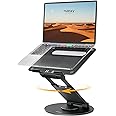 Nulaxy Swivel Laptop Stand for Desk with 360 Rotating Base, Adjustable ...