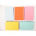250 Blank Thin Flash Cards - Size 5cm x 7cm - 5 Colours - Index ...