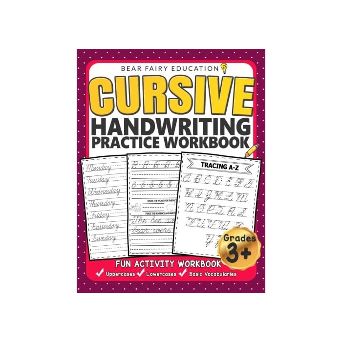 Buy Cursive Handwriting Practice Workbook For 3rd 4th 5th Graders 