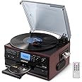 LoopTone 10 in 1 Bluetooth in/Out Record Player 3 Speed Vinyl Vintage ...