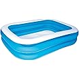 BESTWAY BLUE RECTANGLE INFLATABLE PADDLING POOL (106 x 69 x 20) BW54006 ...