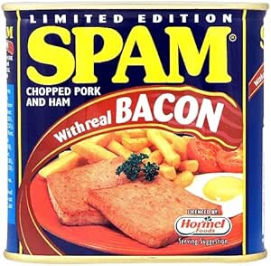 SPAM Chopped Pork and Ham with Real Bacon 340 g (Pack of 6) : Amazon.co ...