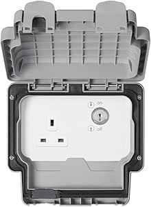 MK Masterseal Plus K56487GRY 13 amp 1-Gang Socket with Key Lock Switch ...
