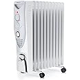 Pro Breeze® 2500W Oil Filled Radiator, 11 Fin - Portable Electric ...