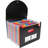 NISUN 24 Pockets File Organizer, Expanding File Folder, Plastic Letter ...