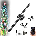 3D Hologram LED Fan Projector, 3D Hologramm Projektor, LED Hologramm Weihnachtsbaum, 3D ...