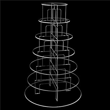 7 Tier 5mm Thick Acrylic Wedding Party Favour Cupcake Cake Stand by ...