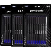 Pentonic 0.7mm Ball Point Pen Tumbler Pack | Black Body | Blue, Black ...