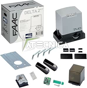 FAAC Delta 2 Kit Safe 1056303445 Kit pour automatisation de portail coulissant, 500 kg, 230 V ...