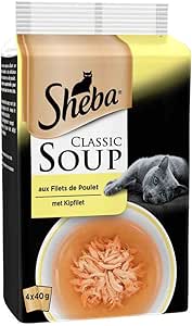 Sheba Chicken Net Soups for Cats, 4 x 40 g : Amazon.co.uk: Pet Supplies