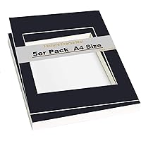 TUKA 5pcs A4 Frame Photo Mounts Picture Frame Mats for Frame Mounts ...