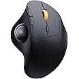 ProtoArc EM04 Trackball Mouse, Ergonomic Bluetooth Rollerball Wireless Mouse, Rechargeable ...