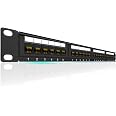 Rapink Patch Panel 24 Port Cat6 10G Support, Network Patch Panel UTP 19 ...