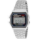 Casio Vintage A500WA-1DF Black Digital Dial Silver Stainless Steel Band ...