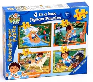 Go Diego Go - 4 in a Box Jigsaw Puzzles: Amazon.co.uk: Toys & Games